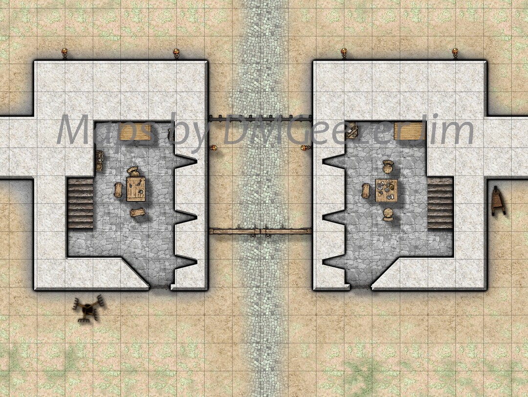 Castle Gatehouse Interior Battle Map D&D and RPG VTT Digital - Etsy