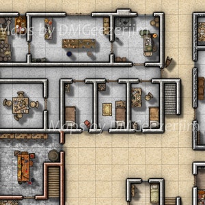 Dnd Battle Map, VTT Map, Digital Map, City, Urban RPG Map, Ready for ...