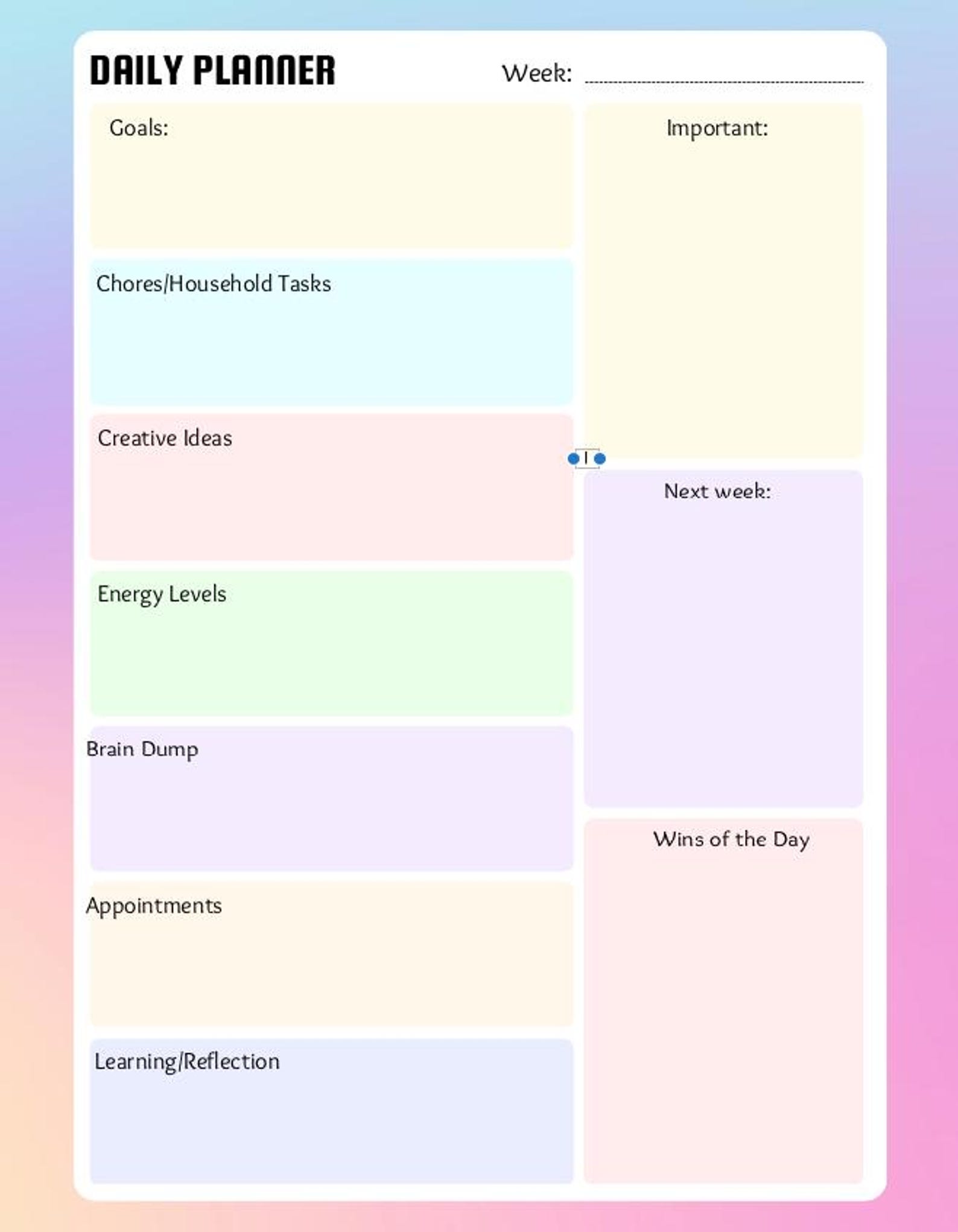 Printable ADHD Planner, ADHD Life Planner for Adults, Fillable Planner ...