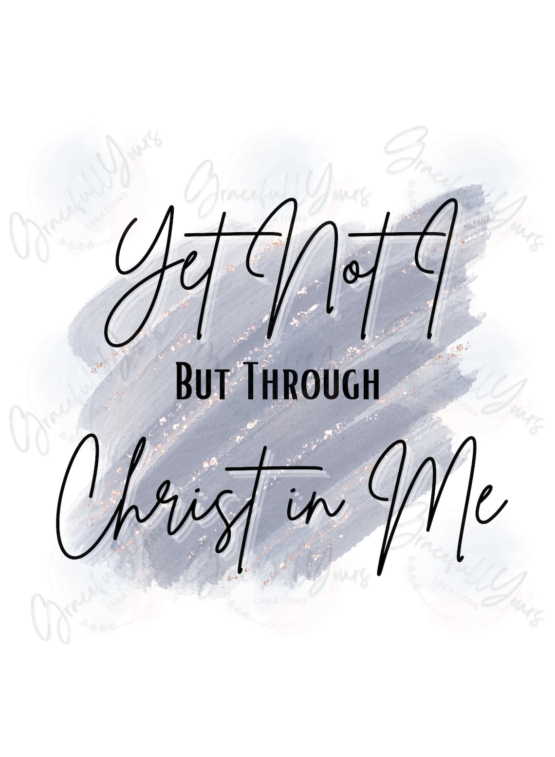 Yet Not I but Through Christ in Me Lyrics PNG Digital File - Etsy