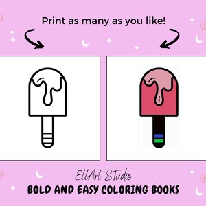 Sweets Bold and Easy Coloring Pages | Sweet Treats Easy Coloring Book ...