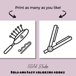 Cosmetics Bold and Easy Coloring Pages | Cosmetics Easy Coloring Book ...