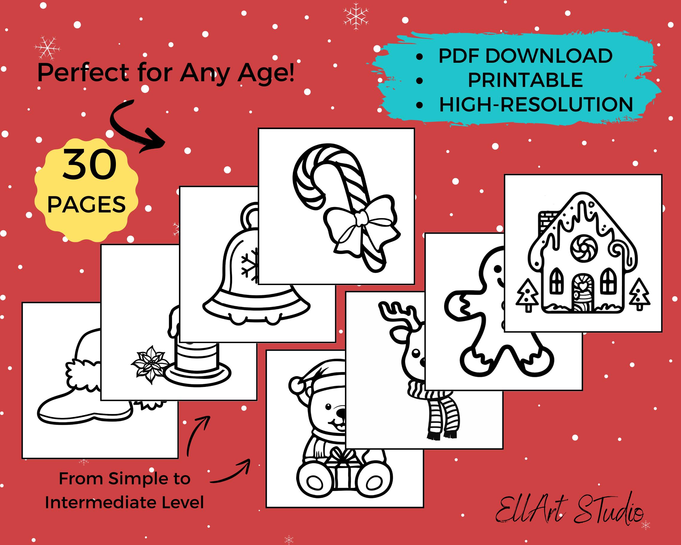 Christmas Bold and Easy Coloring Pages Christmas Coloring Sheets ...