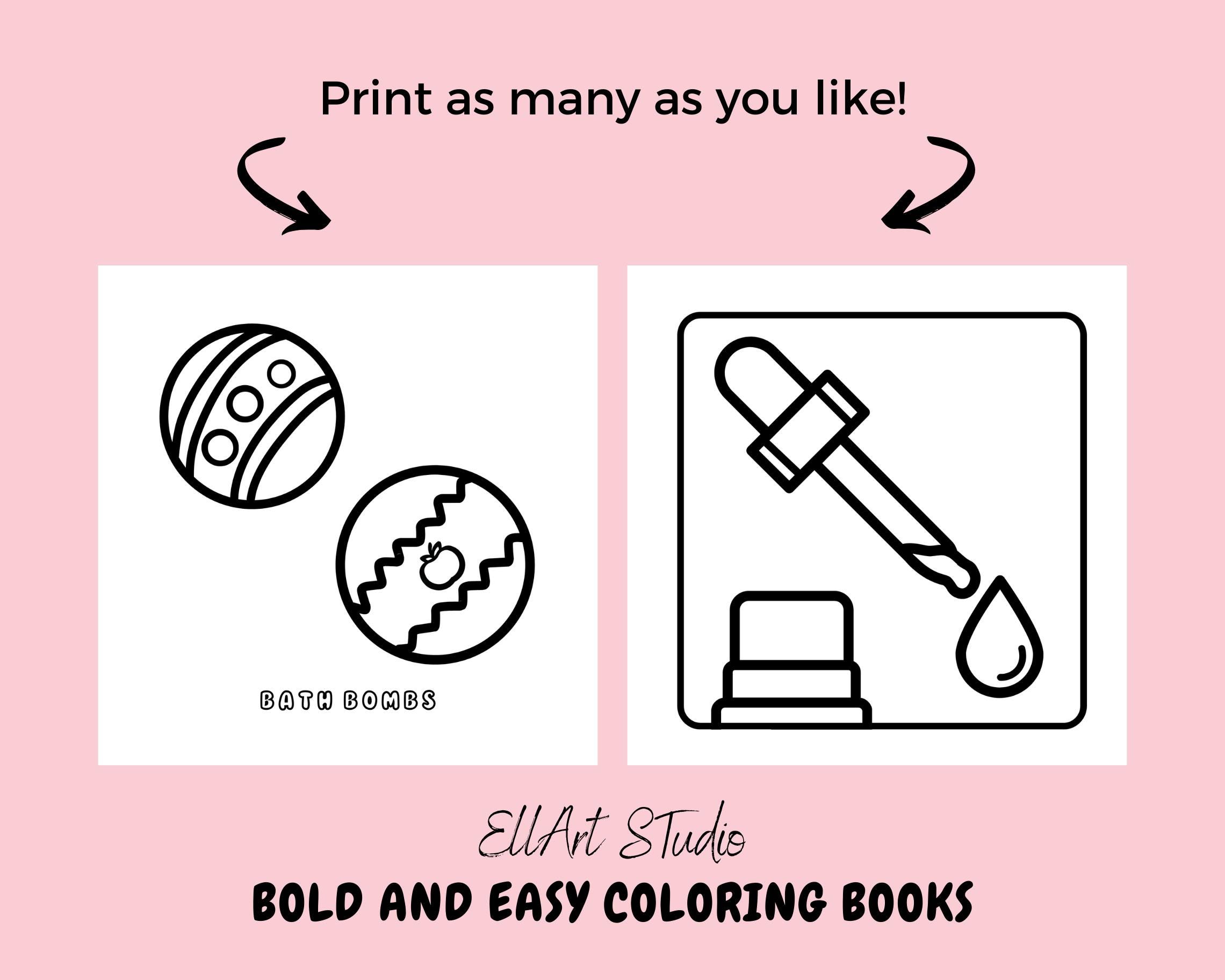 Skincare Bold and Easy Coloring Pages | Cute Coloring Book Digital ...