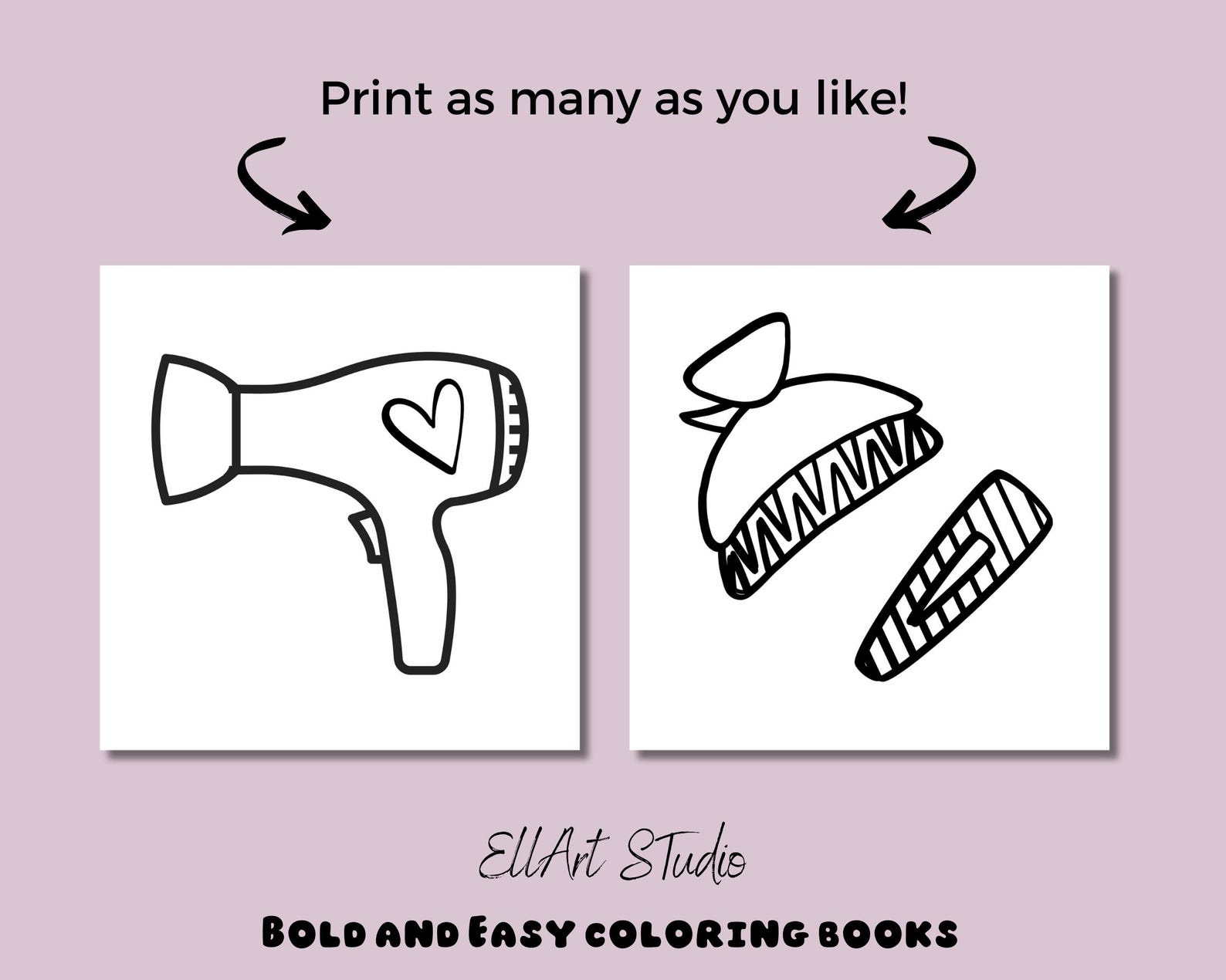 Cosmetics Bold and Easy Coloring Pages | Cosmetics Easy Coloring Book ...