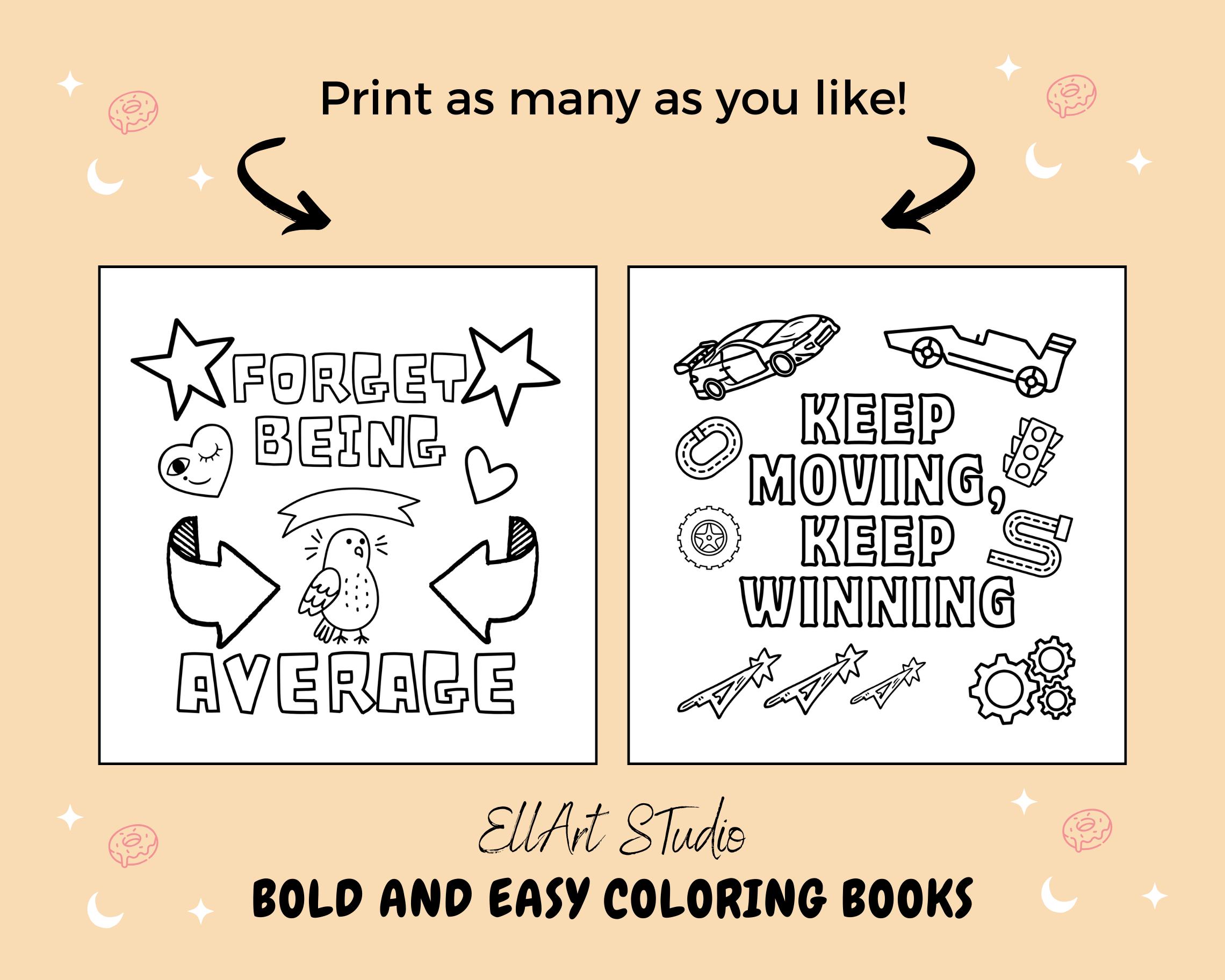 Motivational Quotes Coloring Sheets | Mental Health Coloring Books ...