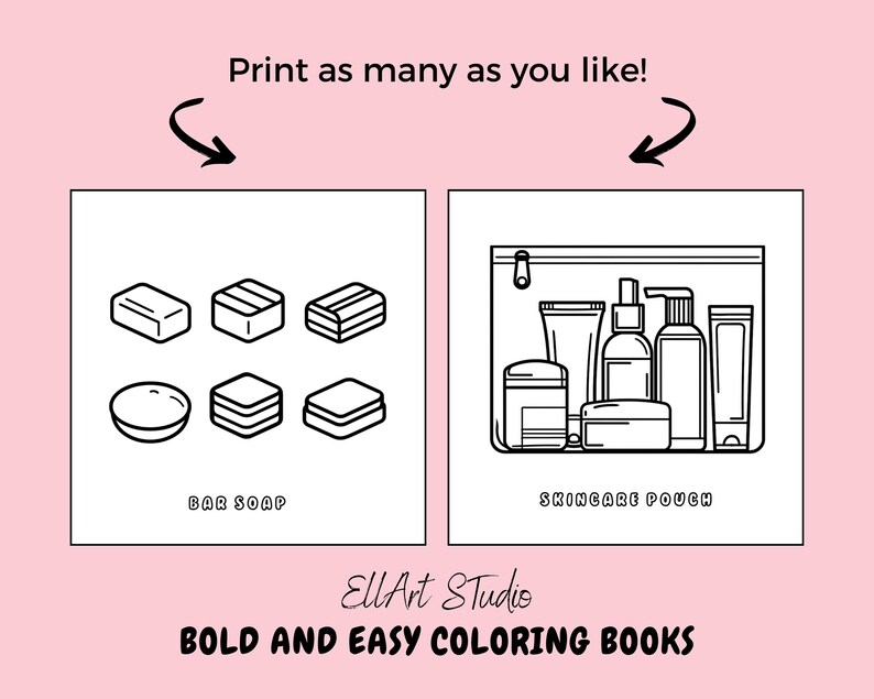 Cute Skincare Coloring Pages Cute Coloring Book Digital Simple Coloring ...