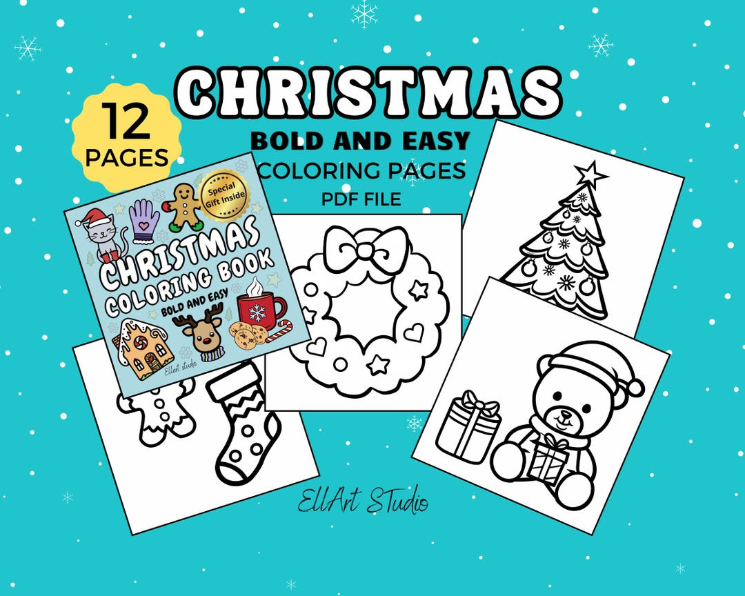 Christmas Bold and Easy Coloring Pages | Christmas Coloring Sheets ...