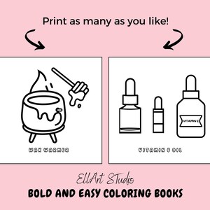 Cute Skincare Coloring Pages | Cute Coloring Book Digital | Simple ...