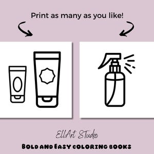 Cosmetics Bold and Easy Coloring Pages | Cosmetics Easy Coloring Book ...