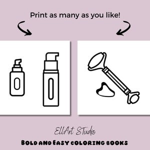 Cosmetics Bold and Easy Coloring Pages | Cosmetics Easy Coloring Book ...