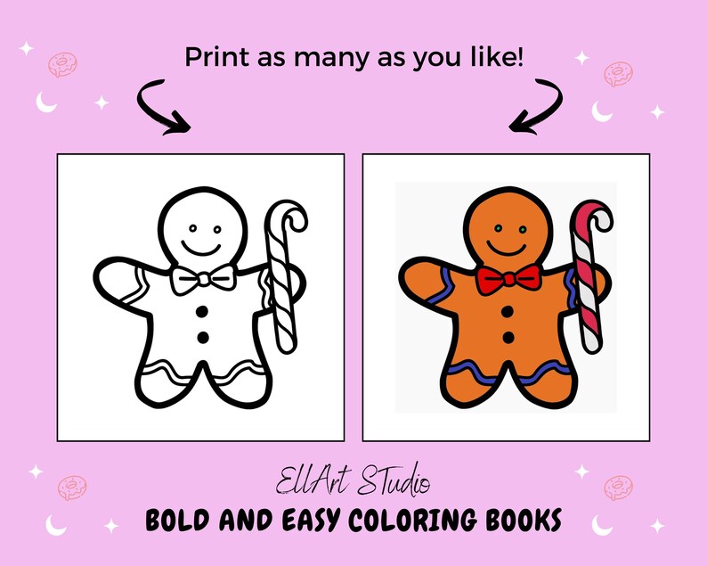 Sweets Bold and Easy Coloring Pages | Sweet Treats Easy Coloring Book ...