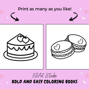Sweets Bold and Easy Coloring Pages | Sweet Treats Easy Coloring Book ...