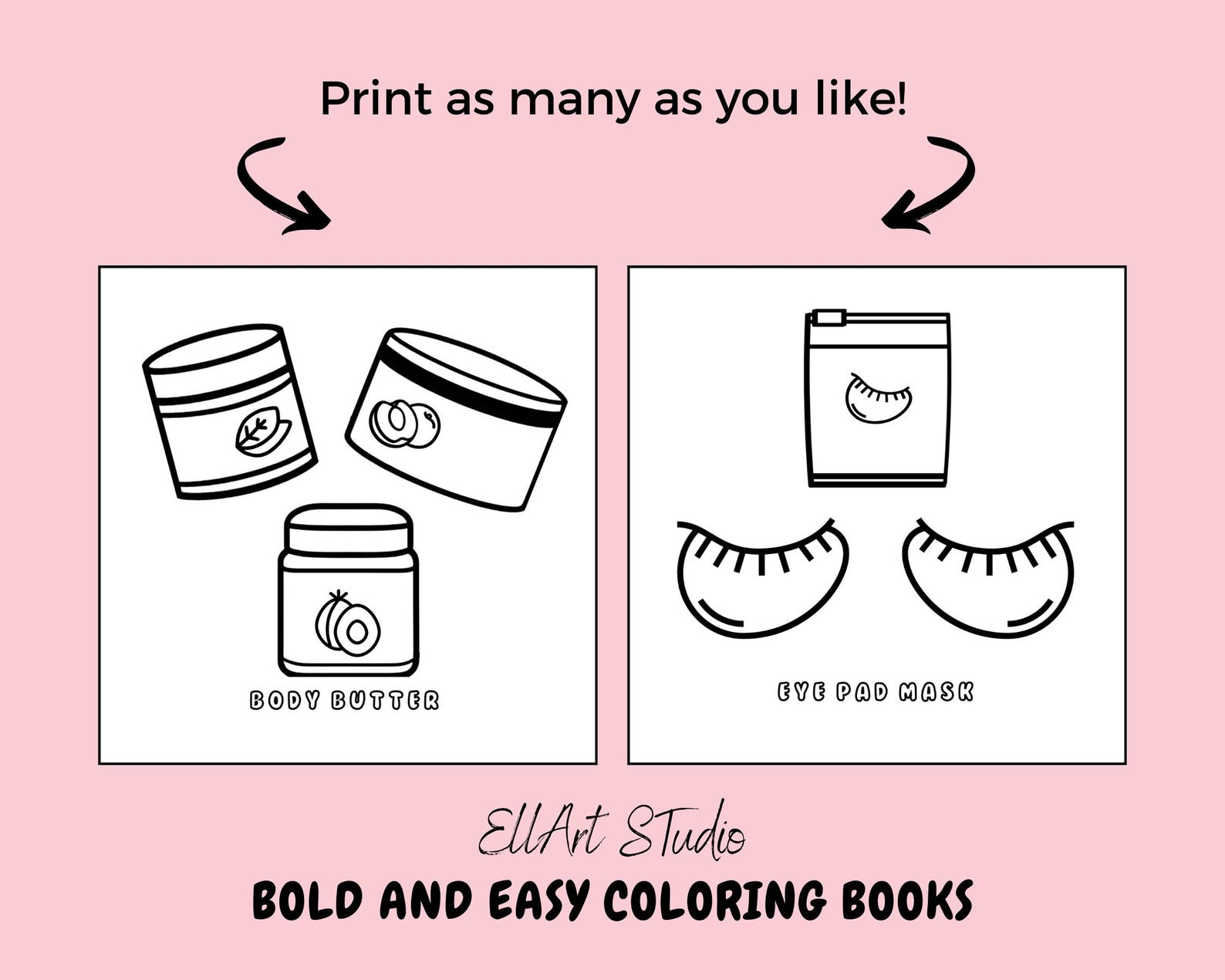 Cute Skincare Coloring Pages | Cute Coloring Book Digital | Simple ...