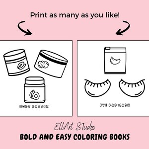 Cute Skincare Coloring Pages | Cute Coloring Book Digital | Simple ...