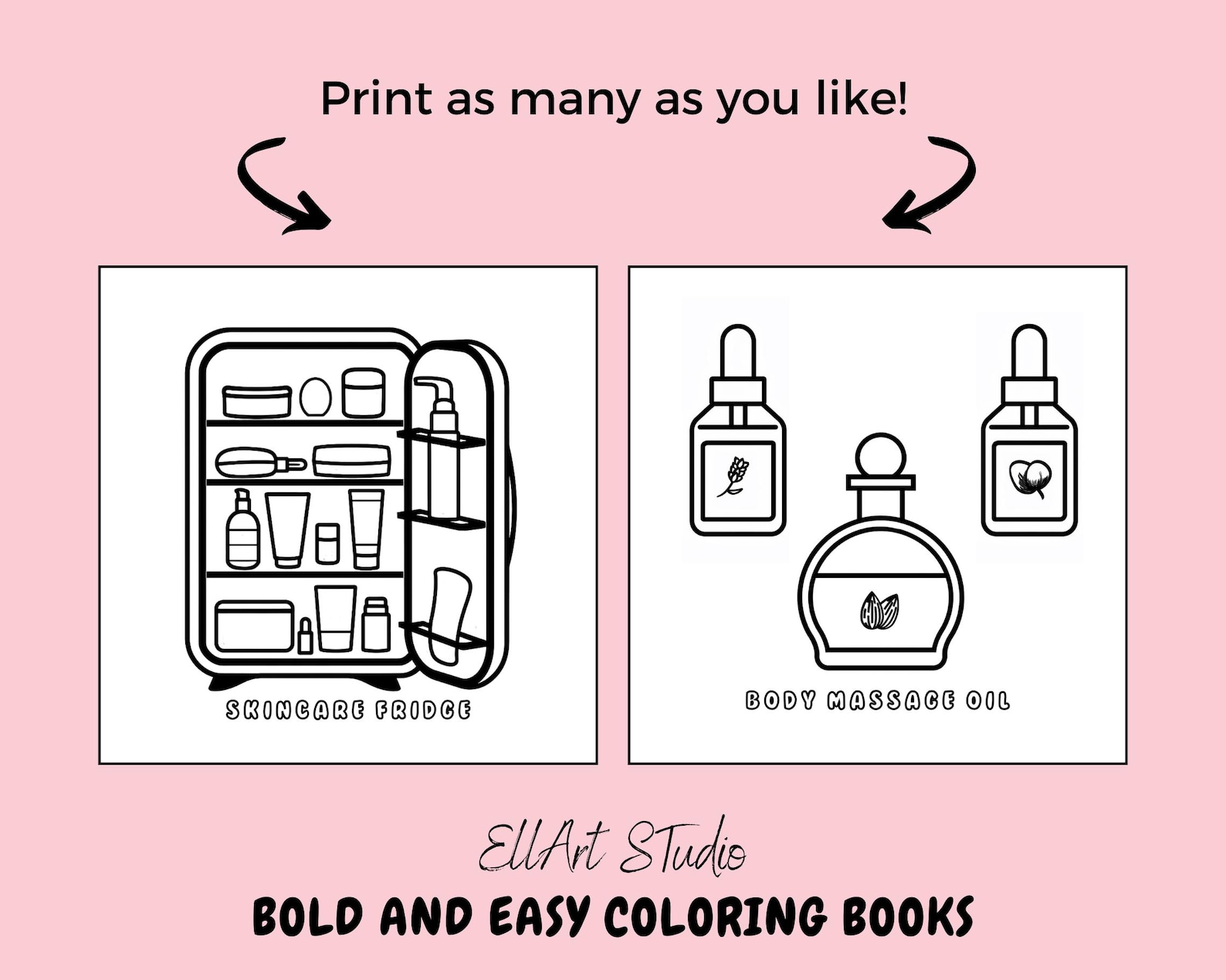 Cute Skincare Coloring Pages | Cute Coloring Book Digital | Simple ...