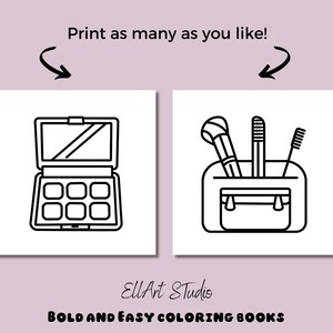 Cosmetics Bold and Easy Coloring Pages | Cosmetics Easy Coloring Book ...