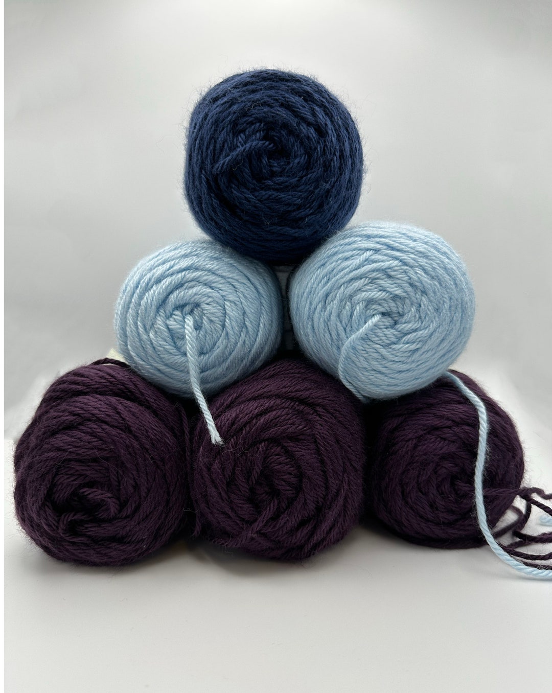 Yarn Destash, Caron Simply Soft Lot of Yarn, Soft Blue, Deep Country ...