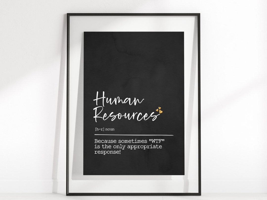 Human Resources Poster HR Printable Office Print Manager - Etsy