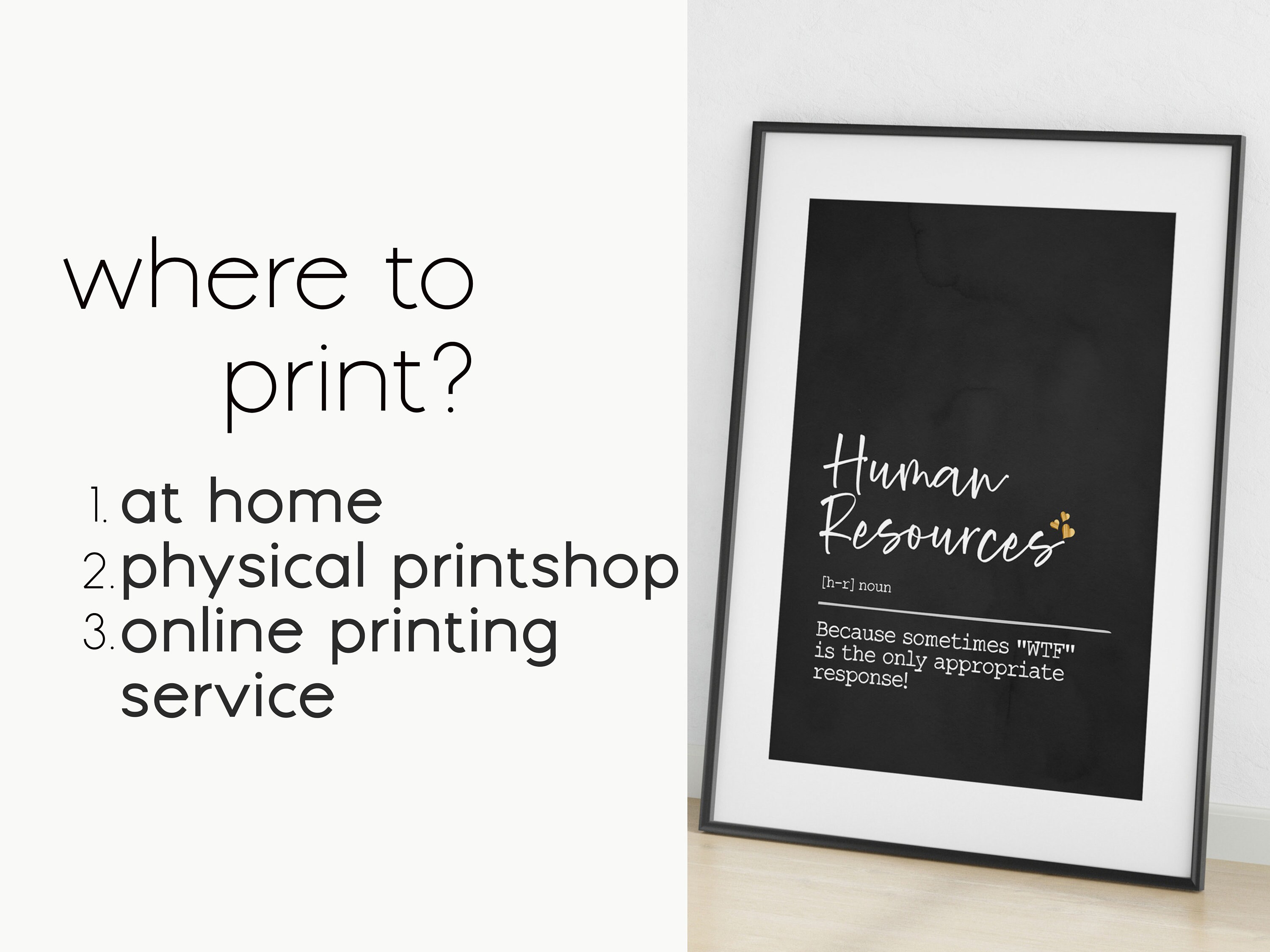 Human Resources Poster HR Printable Office Print Manager - Etsy
