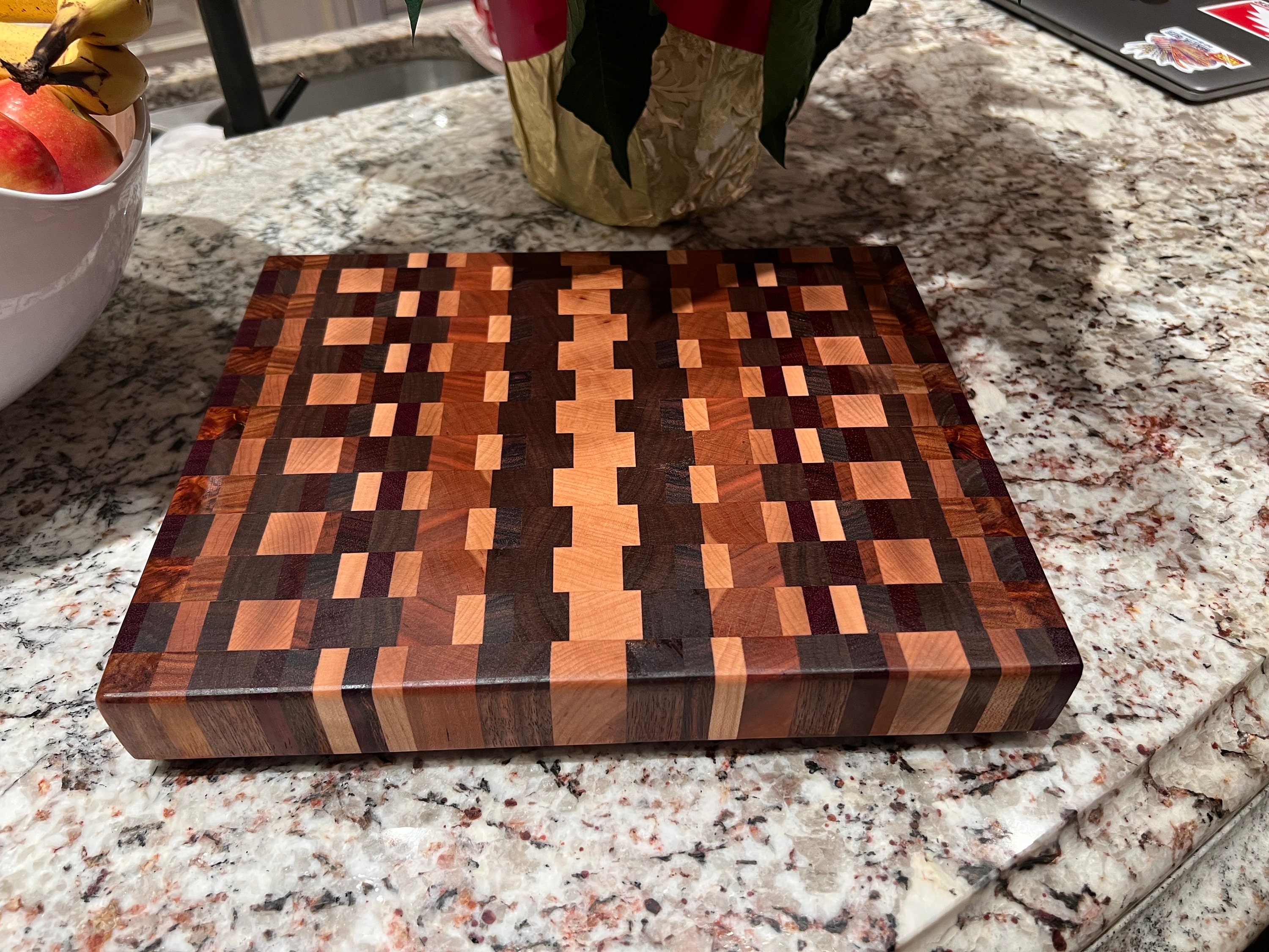 End Grain, Multi Wood Cutting Board - Etsy
