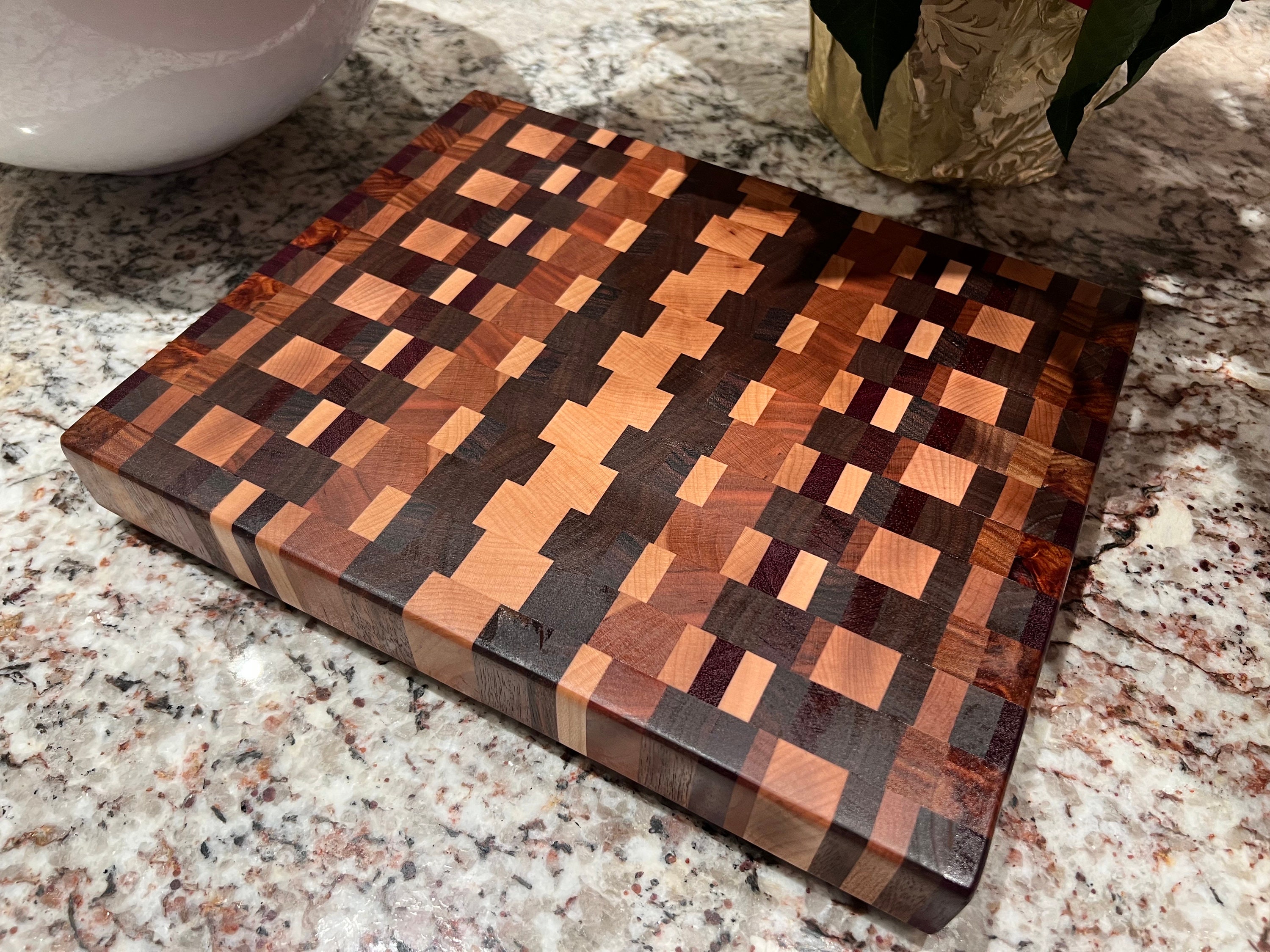 End Grain, Multi Wood Cutting Board - Etsy