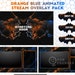 Orange Blue Animated Stream Overlay Pack | Twitch Overlay Pack ...