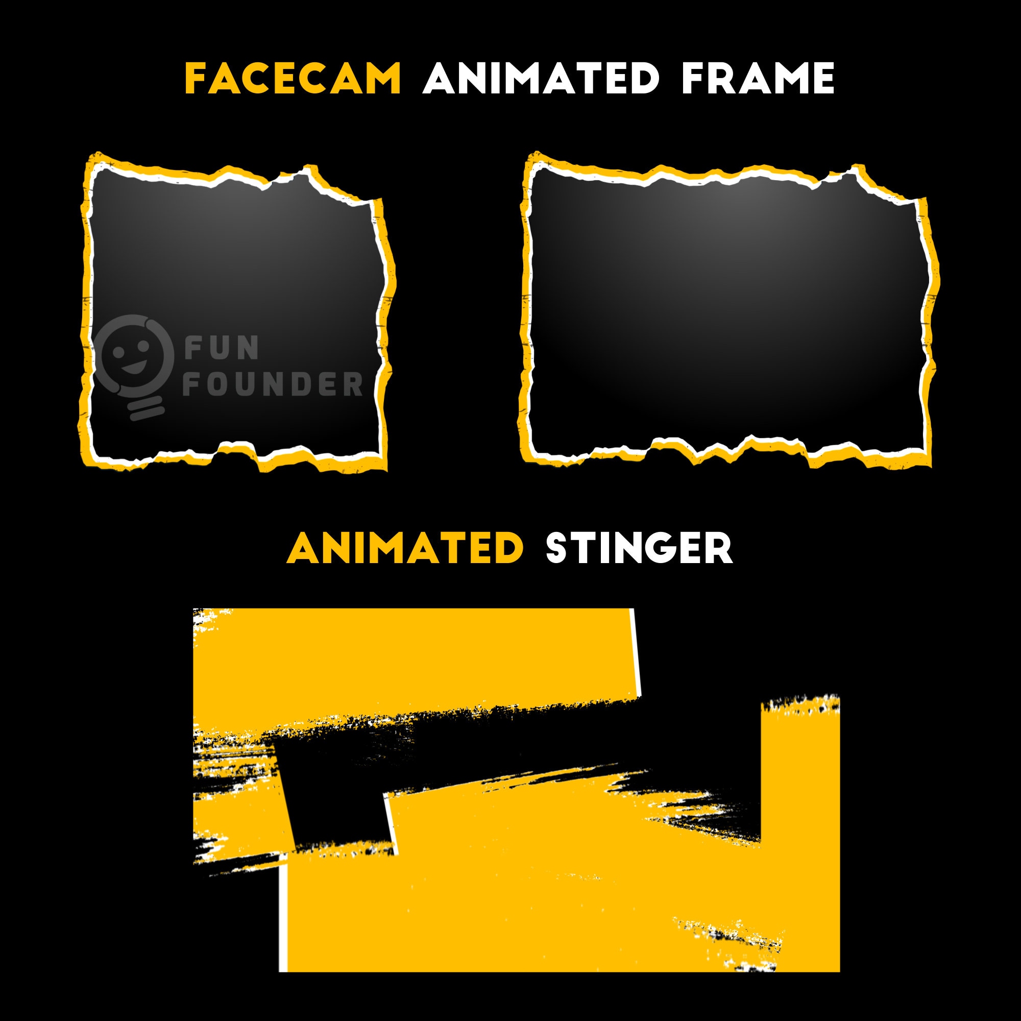 Rough Animated Stream Overlay Pack Twitch Overlay Package - Etsy