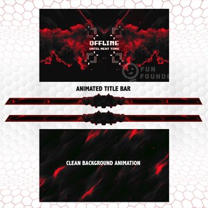 Twitch Overlay Package | Red Night Animated Stream Overlay Pack ...