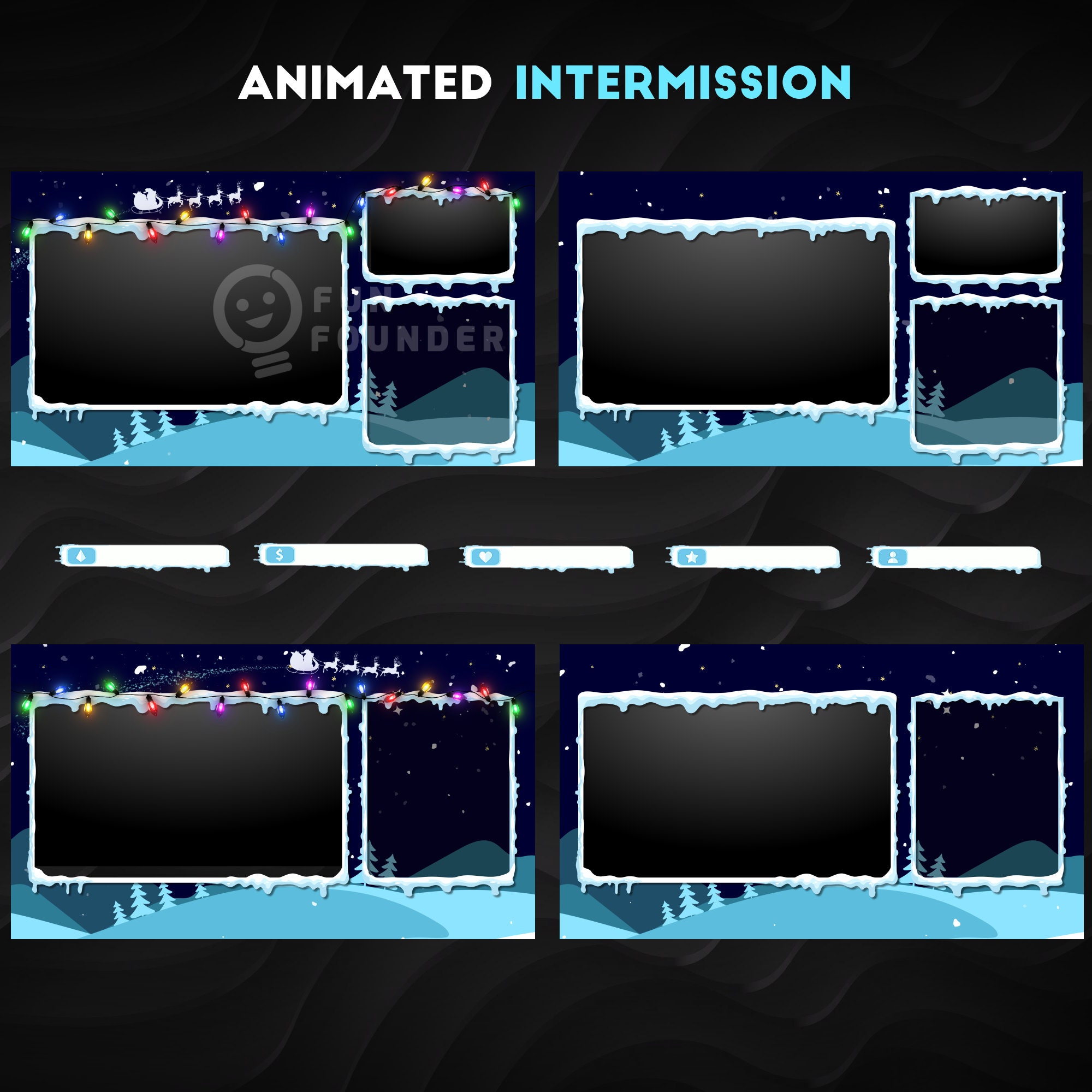 Christmas & Winter Stream Overlay Pack XMAS Stream Overlay Pack Winter ...