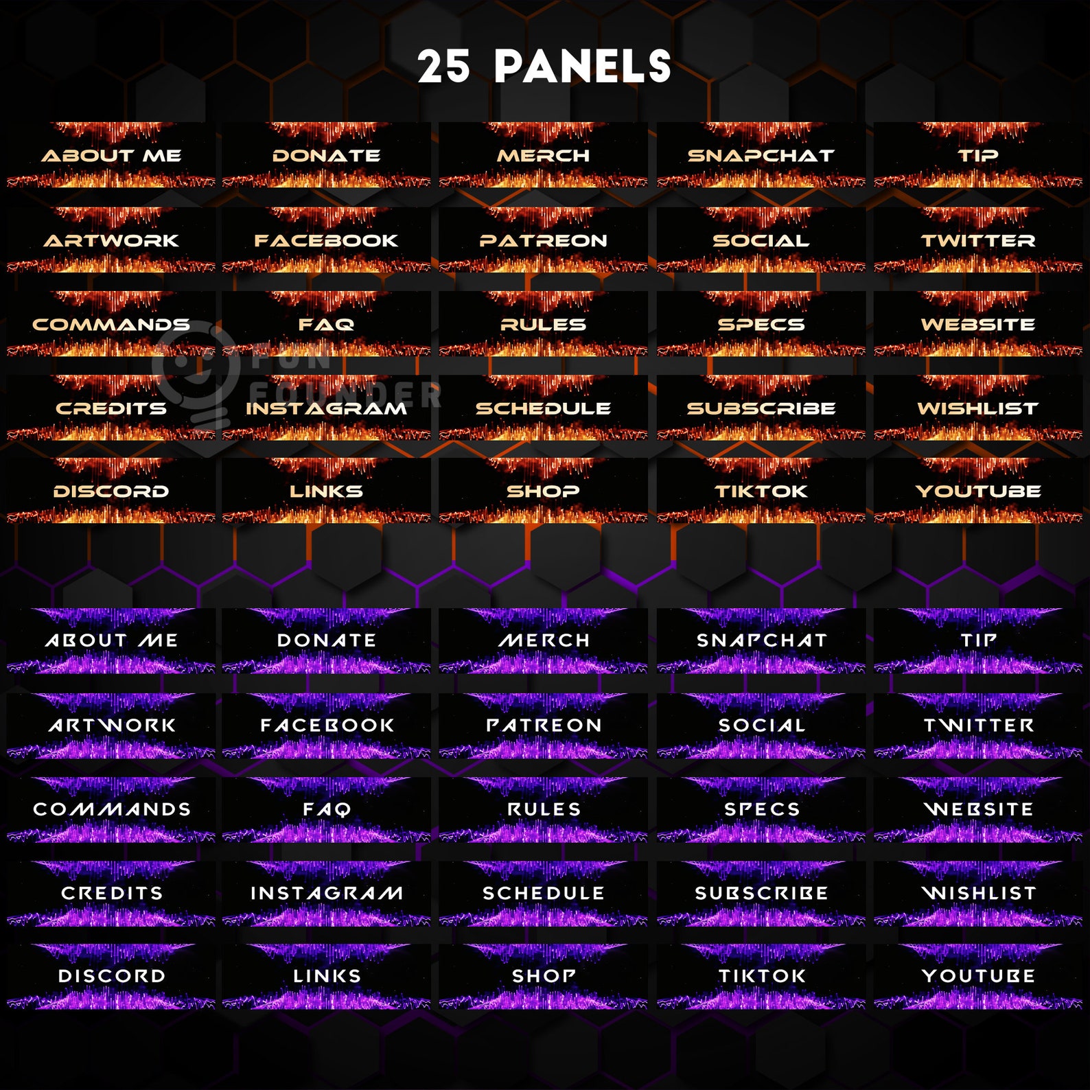 2 Overlays in 1 Pack Purple and Orange Glowing Rain Stream Overlay Pack ...