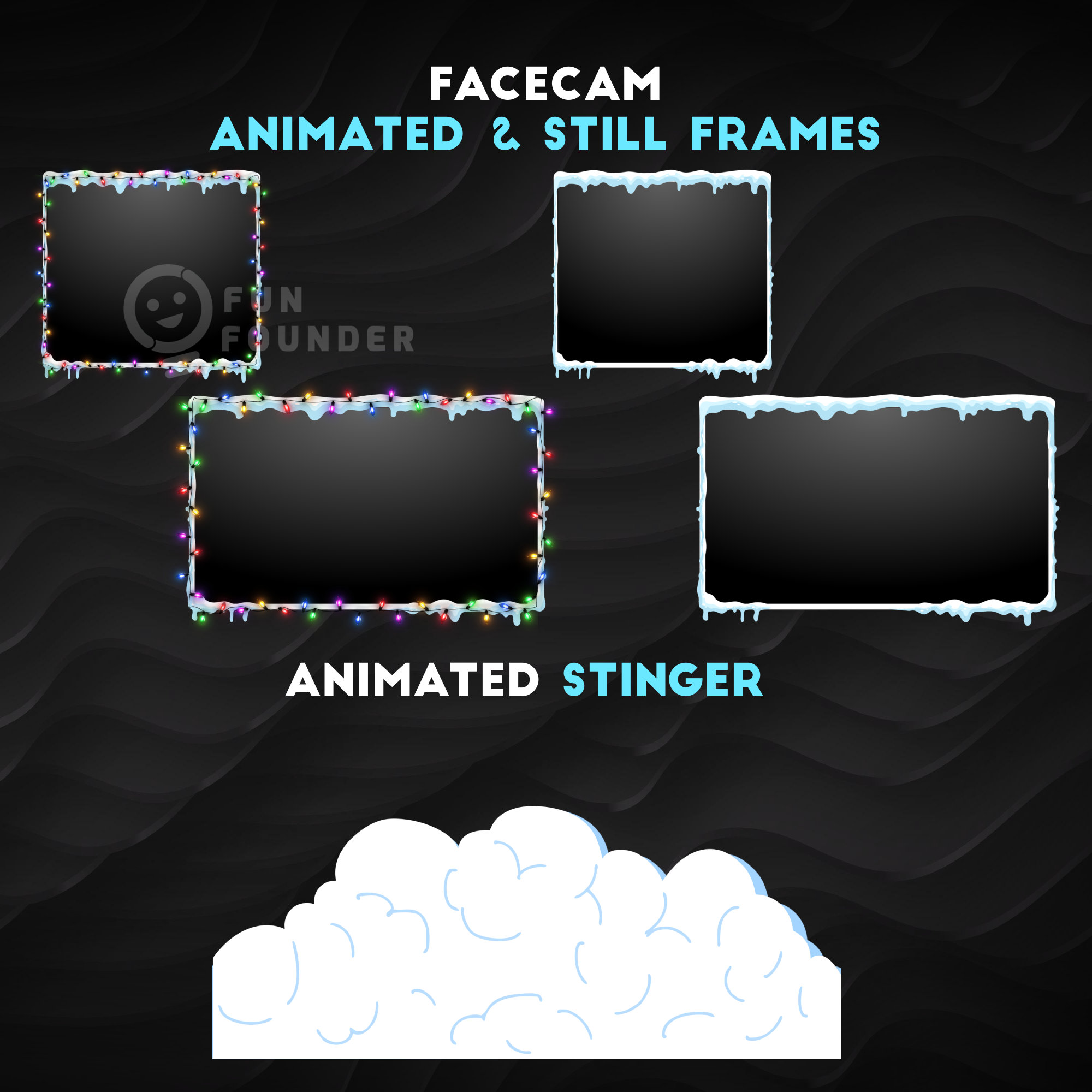 Christmas & Winter Stream Overlay Pack XMAS Stream Overlay Pack Winter ...