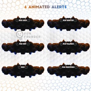 Orange Blue Animated Stream Overlay Pack | Twitch Overlay Pack ...