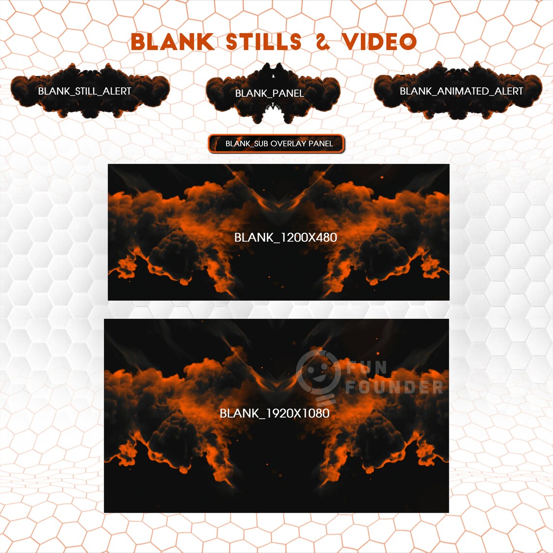 Orange Night Animated Stream Overlay Pack Twitch Overlay - Etsy