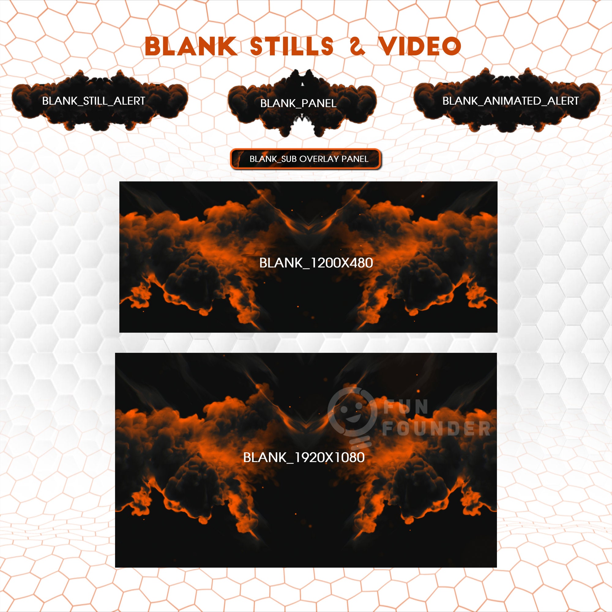 Orange Night Animated Stream Overlay Pack Twitch Overlay Pack Animated ...