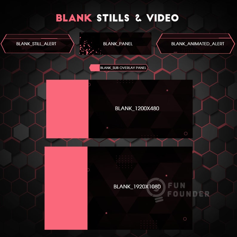 Twitch Overlay Package Pink Animated Stream Overlay Pack - Etsy