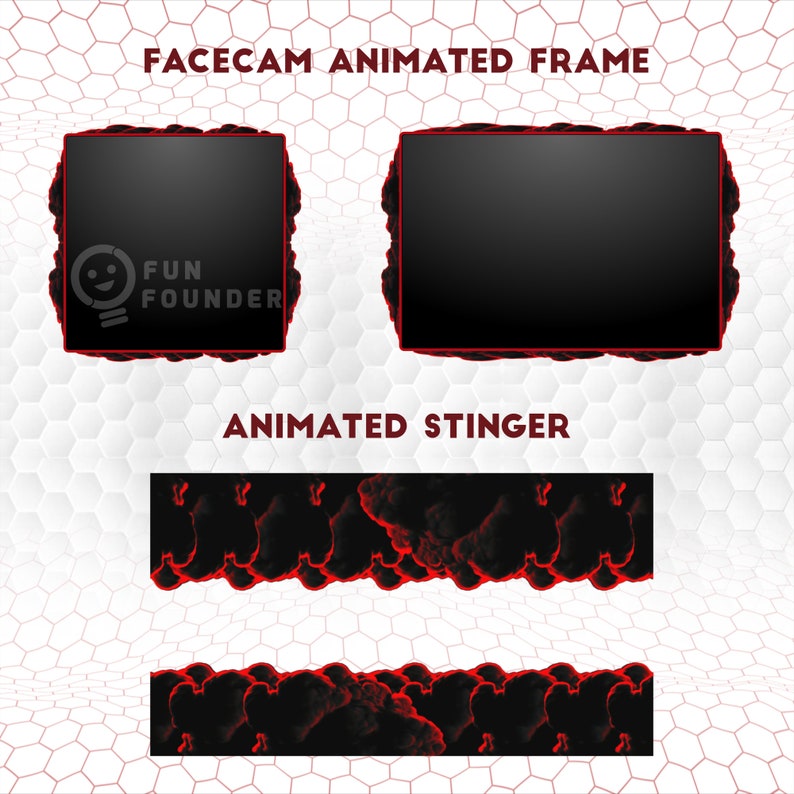 Twitch Overlay Package | Red Night Animated Stream Overlay Pack ...