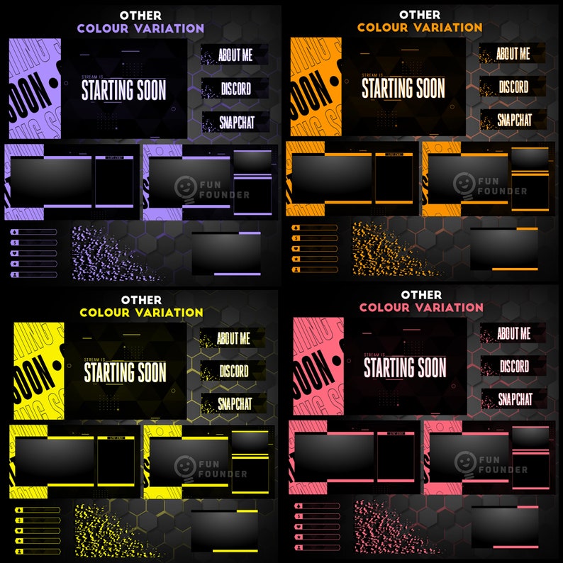 Twitch Overlay Package Blue Animated Stream Overlay Pack - Etsy