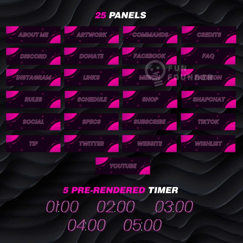 Pink Circle Animated Stream Overlay Pack Twitch Overlay - Etsy