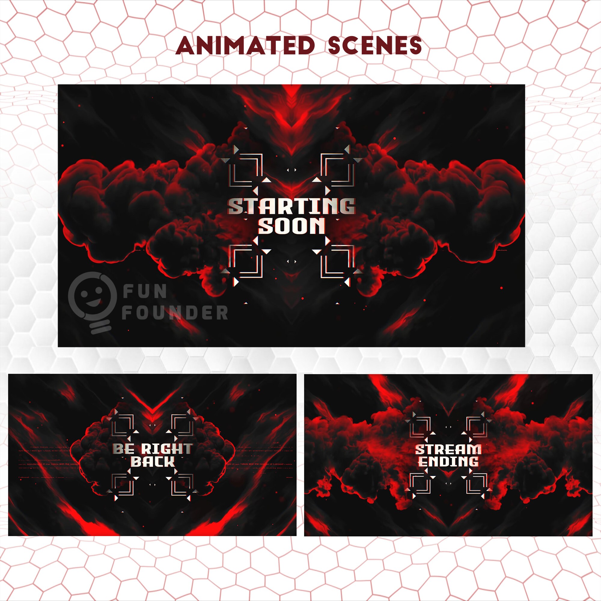 Twitch Overlay Package Red Night Animated Stream Overlay - Etsy Canada