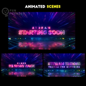 Twitch Overlay Package | Animated Stream Overlay Package | Colourful ...