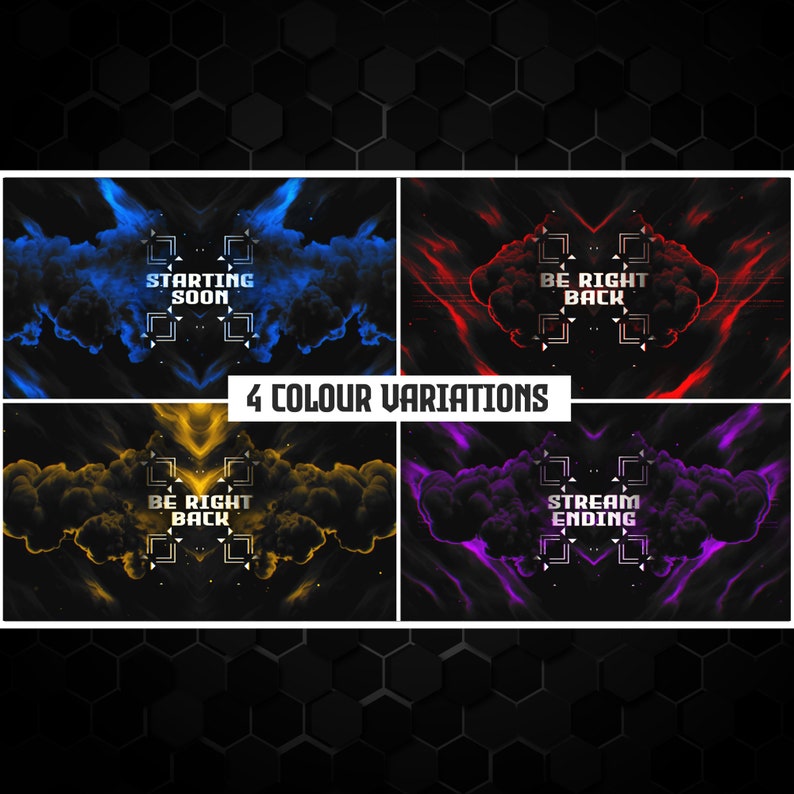 Green Night Animated Stream Overlay Pack Twitch Overlay - Etsy