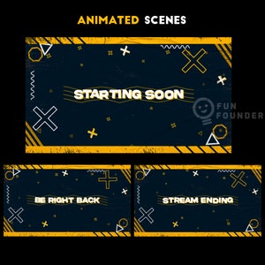 Rough Animated Stream Overlay Pack | Twitch Overlay Package | Animated ...
