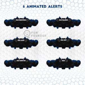 Blue Night Animated Stream Overlay Pack | Twitch Overlay Package ...