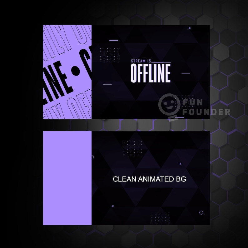 Twitch Overlay Package | Violet Animated Stream Overlay Pack | Purple ...