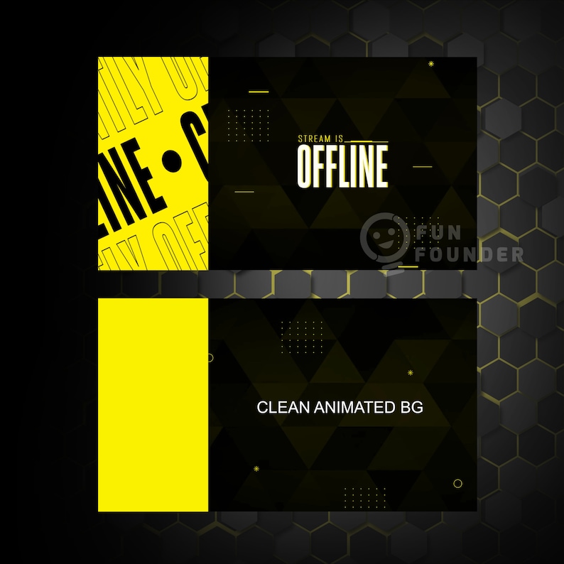 Twitch Overlay Package Yellow Animated Stream Overlay Pack - Etsy