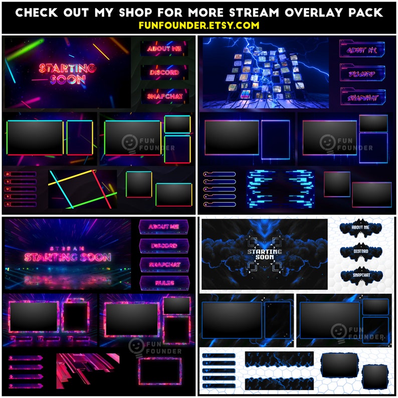 Rough Animated Stream Overlay Pack: Twitch Graphics (digital Download ...