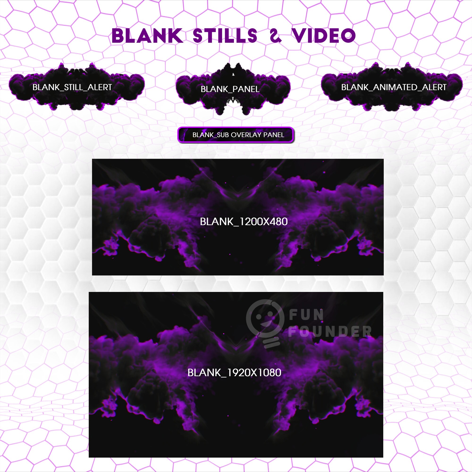 Purple Night Animated Stream Overlay Pack | Twitch Overlay Package ...