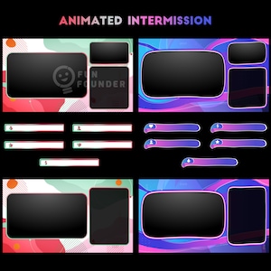 2 Colorful Animated Stream Overlays in 1 Pack | Spring Color Animated ...