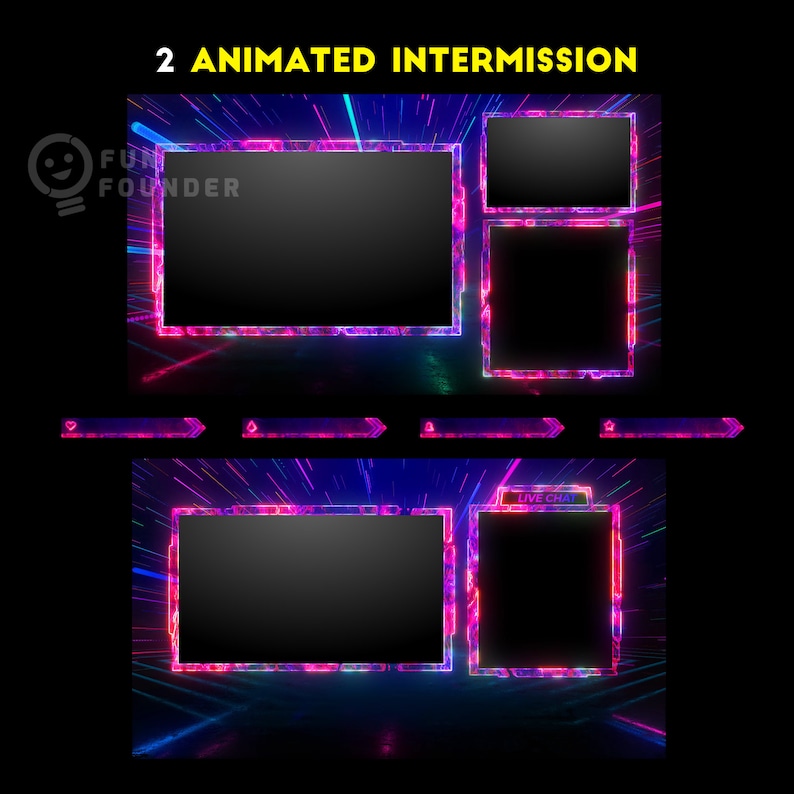 Twitch Overlay Package Animated Stream Overlay Package - Etsy